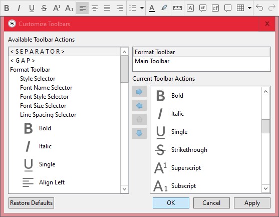 Super Sub Script Icon In Toolbar Scrivener For Windows Literature