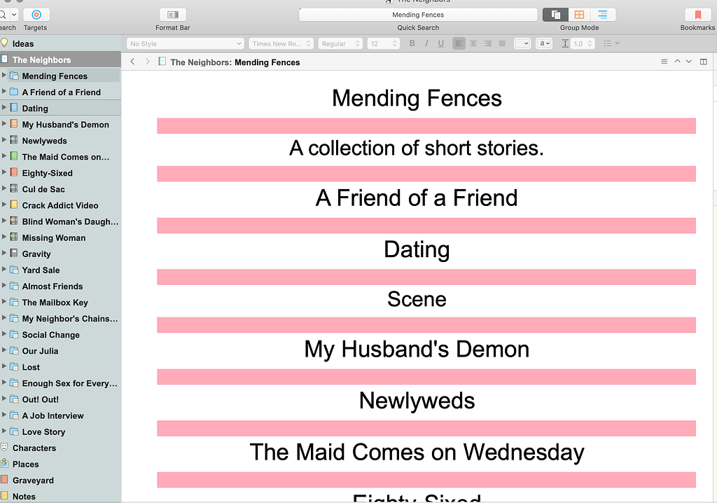 Getting Rid Of Weird Pink Separators Scrivener For Macos Literature And Latte Forums 