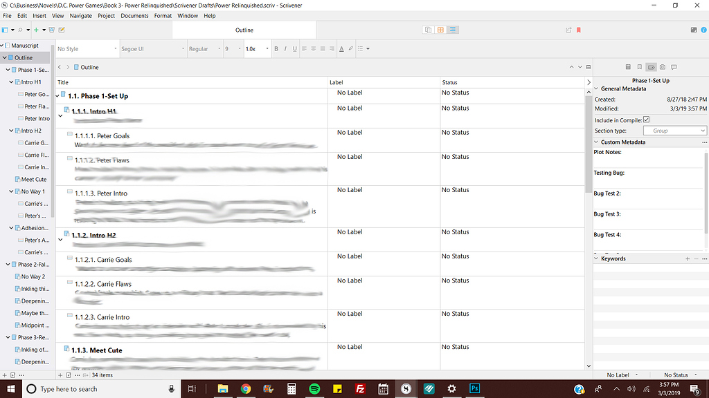[LH2912] Custom Metadata Creation Bug while in outliner mode - Windows Beta (Archived ...