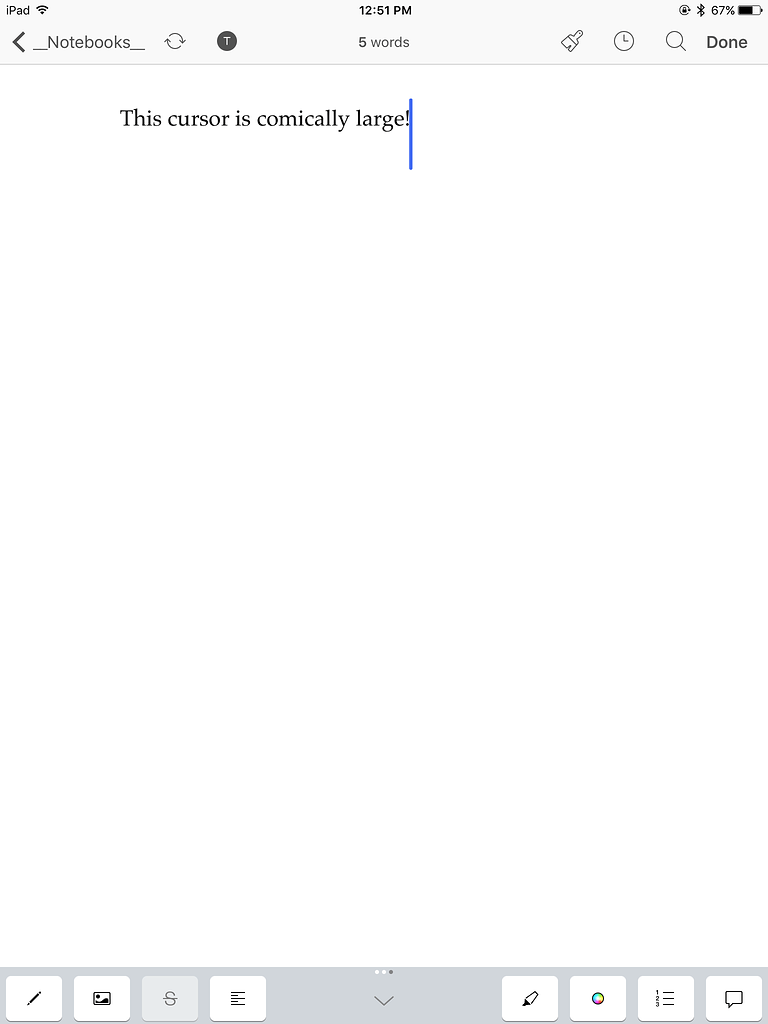 Unintentional comedy? (Extra large cursor) - Scrivener for iOS ...
