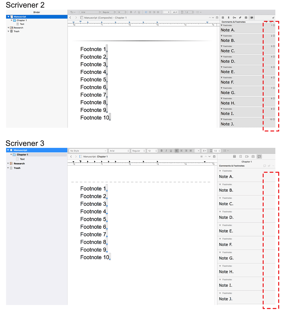 Footnote numbering in Editor - Scrivener for macOS - Literature & Latte Forums