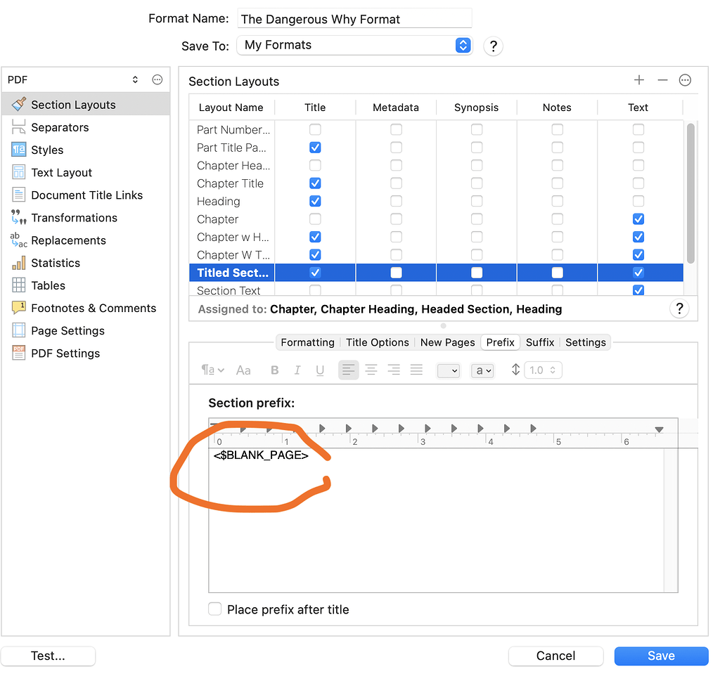 I need my chapters to always starts on recto page with facing blank ...