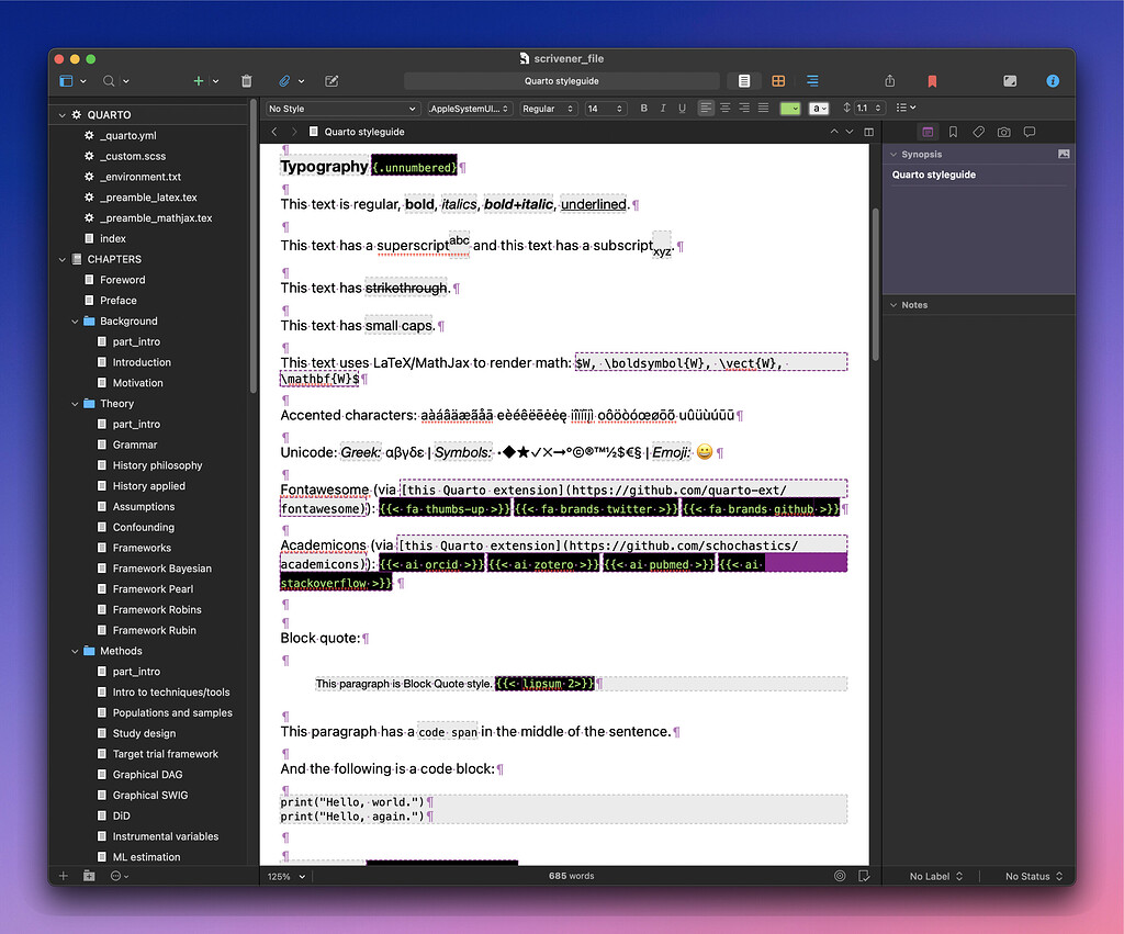 Scrivener → Squarto - Markdown & LaTeX - Literature & Latte Forums