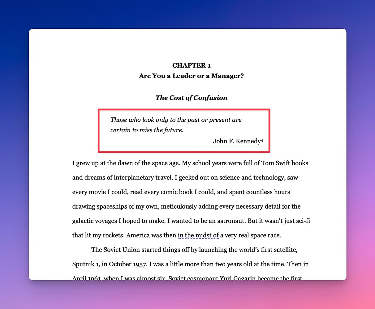 How to Set Up Chapter Epigraphs - Scrivener - Literature & Latte Forums