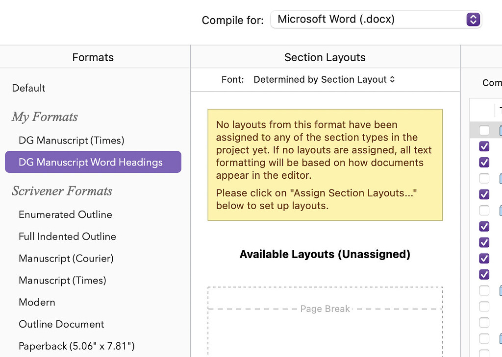 Struggling with Compile - Scrivener for macOS - Literature & Latte Forums