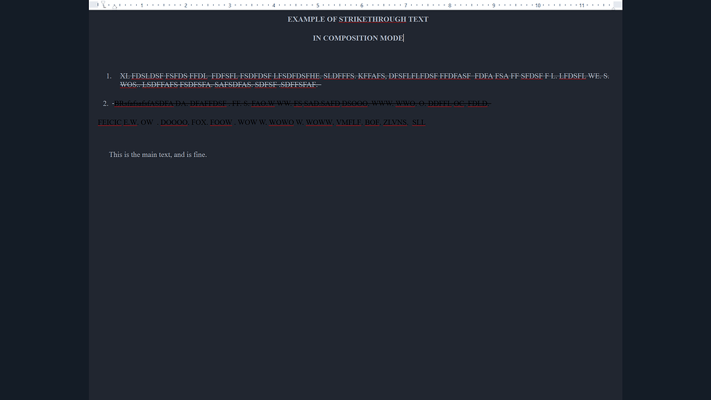 Some Strike Through Text Not Displaying in Composition Mode - Scrivener for Windows - Literature ...