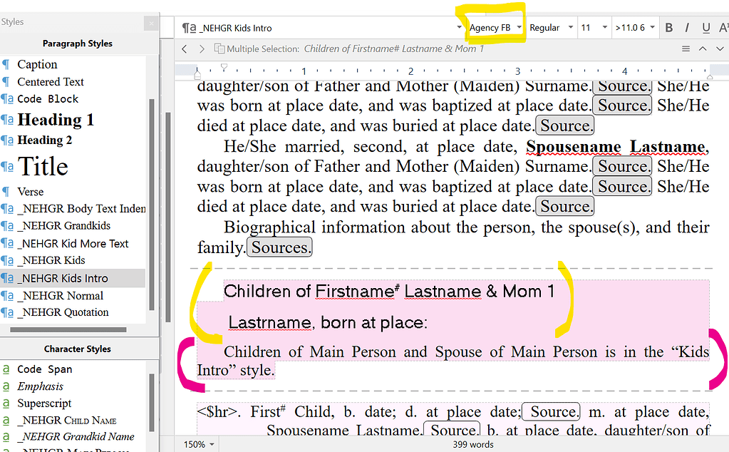 BUGS: Paragraph Style "Redefine from selection" changes previously ...