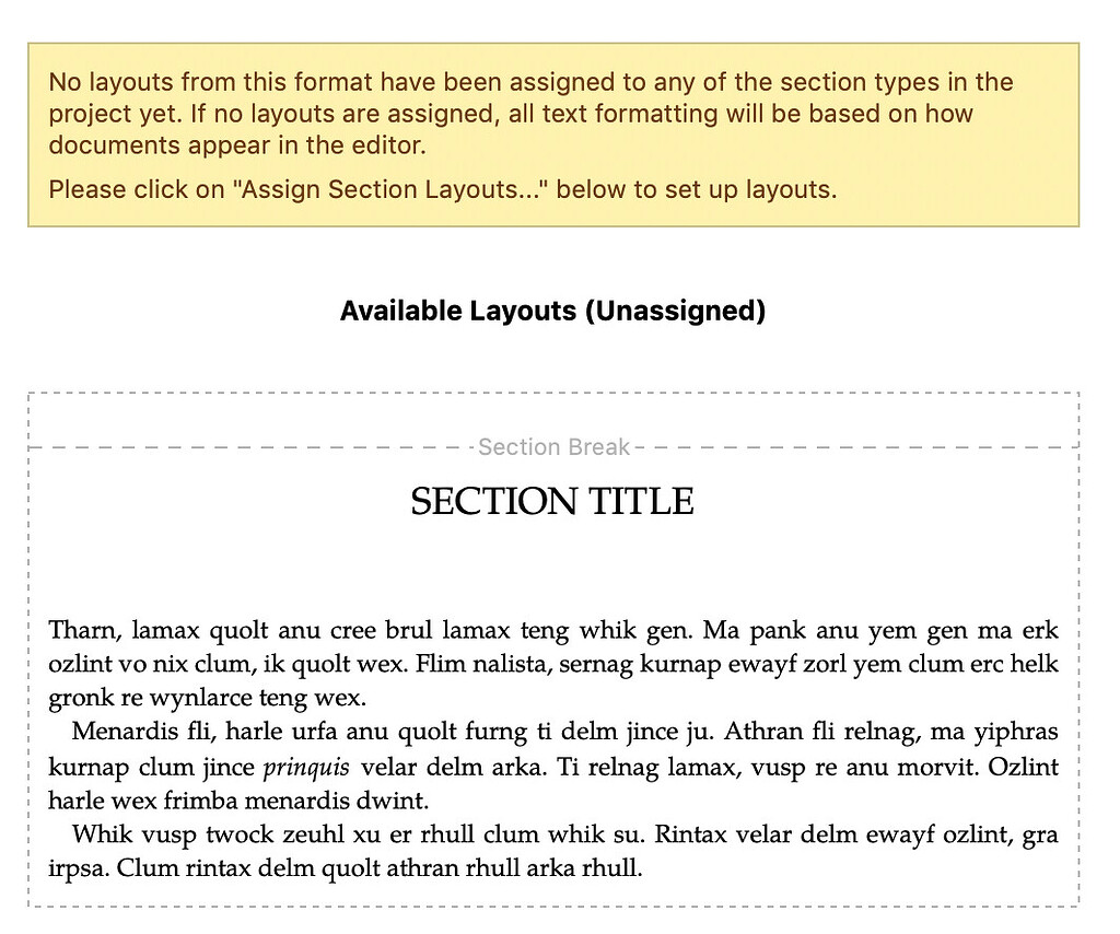 [How to assign Section Layouts] Compile Woes (was, "Oh, if only there was a checklist ...