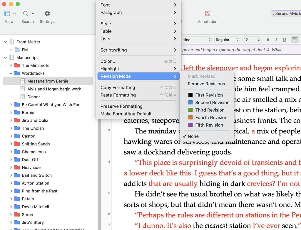 Can't get revisions to turn off - Scrivener for macOS - Literature & Latte Forums