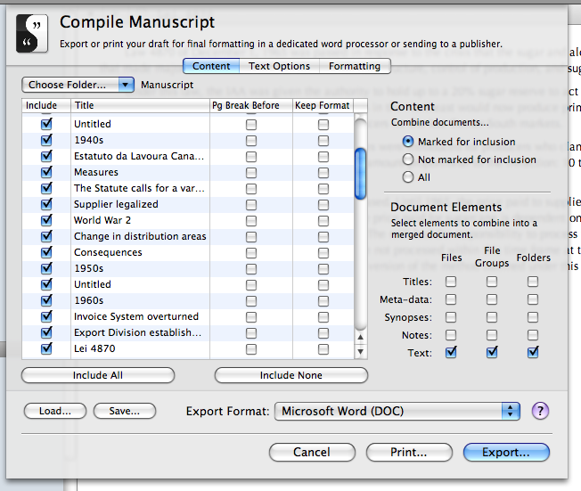 "Compile Manuscript" exports some sections twice - Scrivener for macOS - Literature & Latte Forums