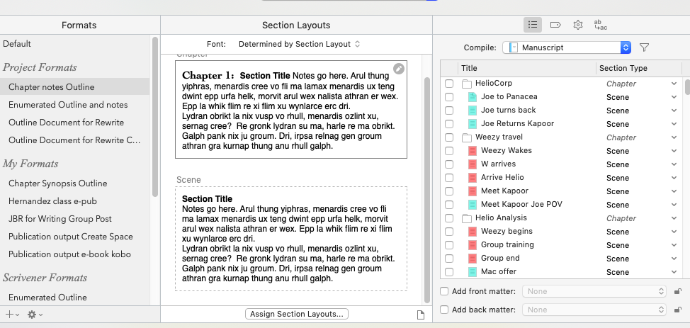 Export Outline with chapter/scene titles and comments - Scrivener for macOS - Literature & Latte ...