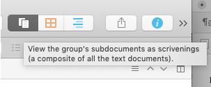 make it so that the option for “view the groups subdocuments as scrivenings” is turned on by ...