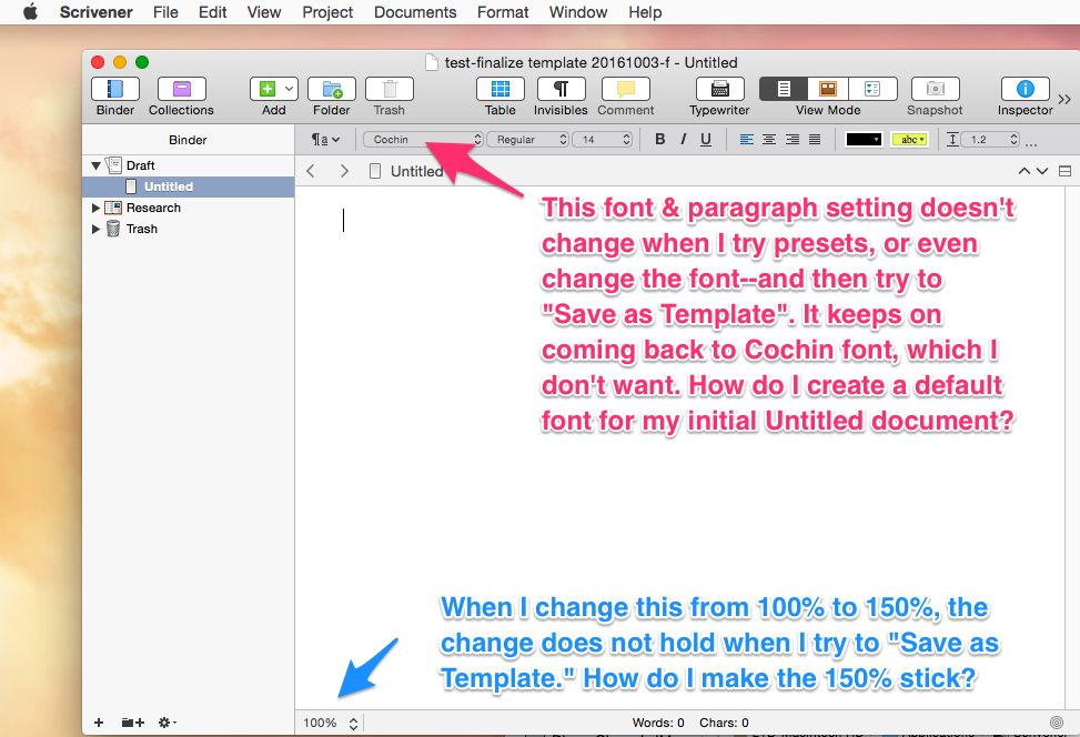 Template Questions - Scrivener for macOS - Literature & Latte Forums