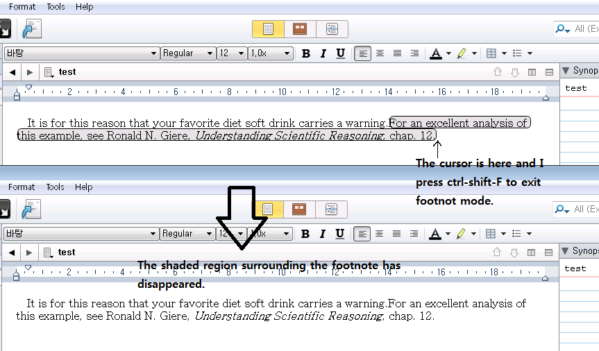 How to exit footnote mode - Scrivener for Windows - Literature & Latte Forums