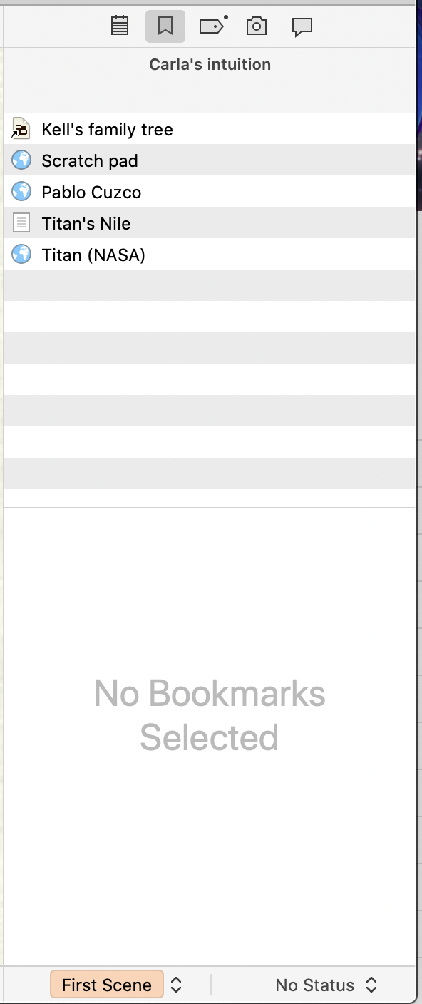 Inspector doesn't show the option to add bookmarks - Scrivener for macOS - Literature & Latte Forums