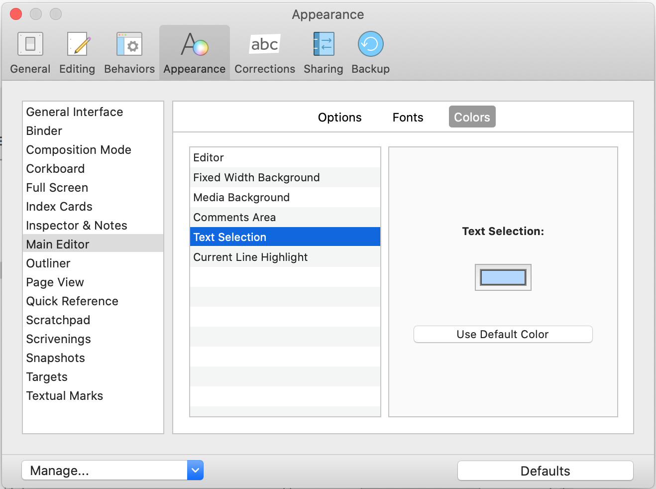 Text Selection Text color: present in Windows version, ¿absent in Mac ...