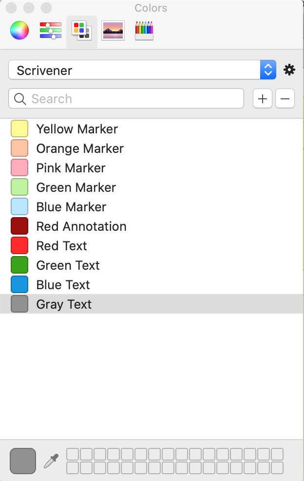 Selecting background colors - Scrivener for macOS - Literature & Latte ...