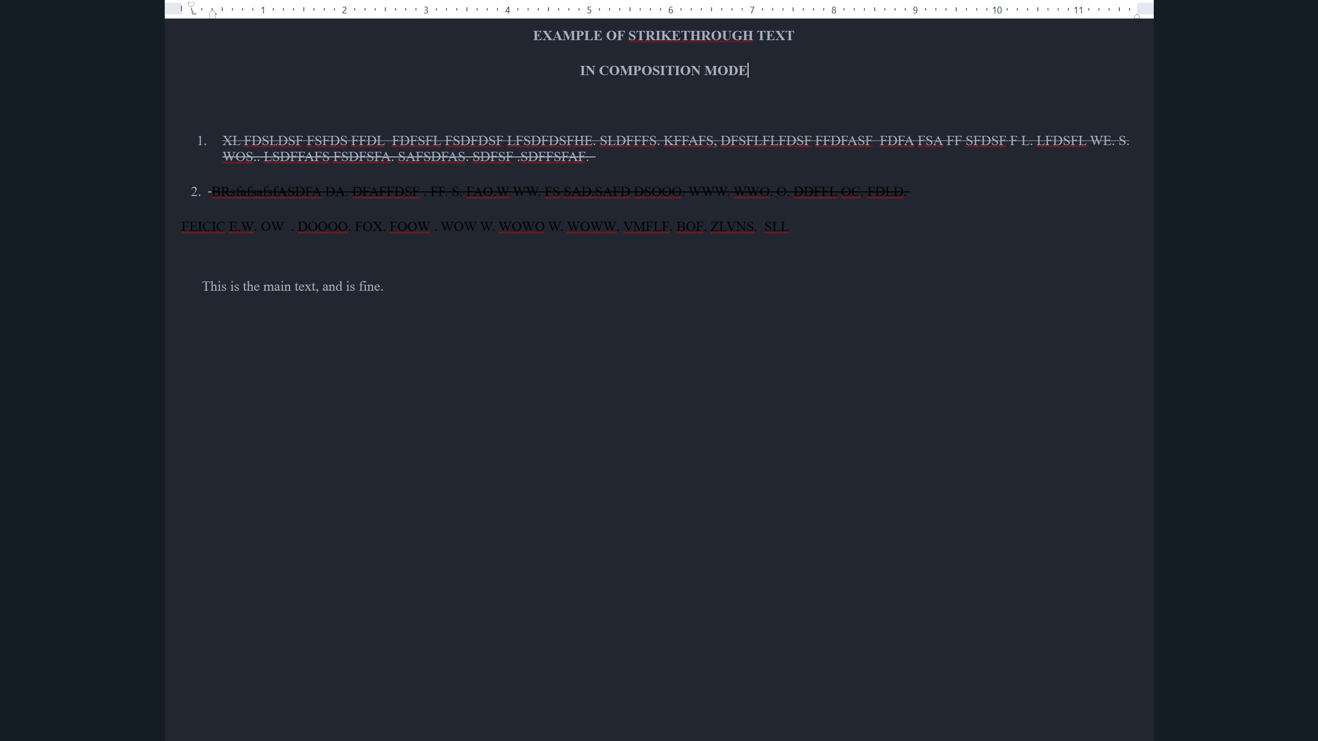 Some Strike Through Text Not Displaying in Composition Mode - Scrivener for Windows - Literature ...