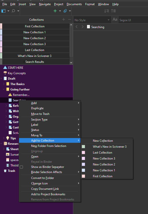 Sequence of Collections - Scrivener for Windows - Literature & Latte Forums