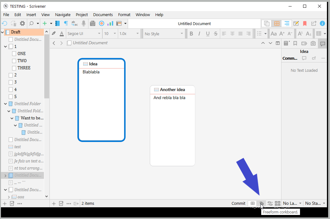 Generating thoughts or ideas - Scrivener - Literature & Latte Forums