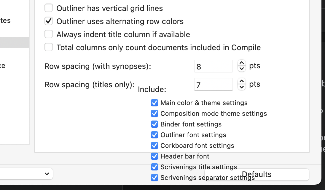 Alternating Outline row colors misaligned - Scrivener for macOS ... Alternating Outline row colors misaligned - Scrivener for macOS ...