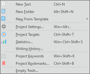 Weird spaces in menus - Scrivener for Windows - Literature & Latte Forums